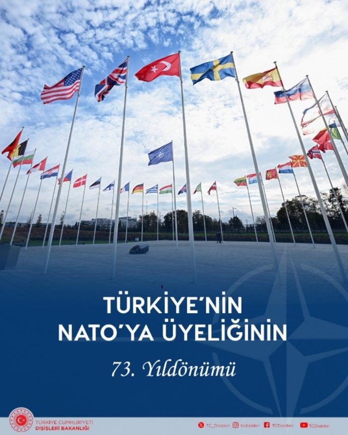 Türkiye'nin NATO'ya üyeliğinin 73. yıl dönümü