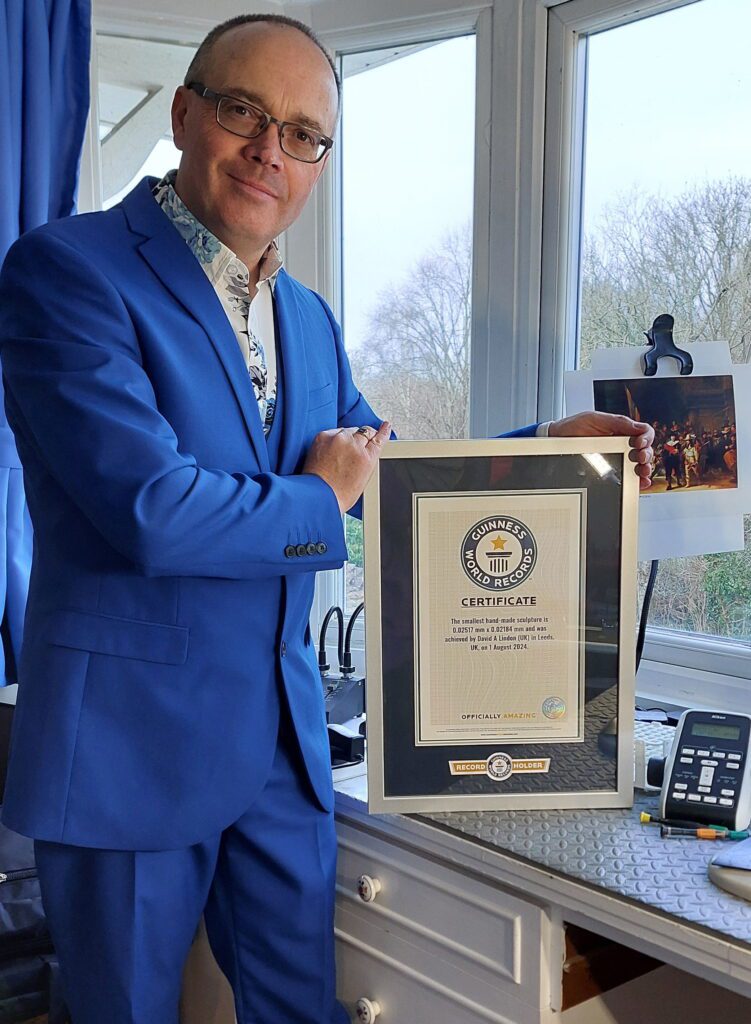 World record smallest sculpture – Lego brick size of white blood cell