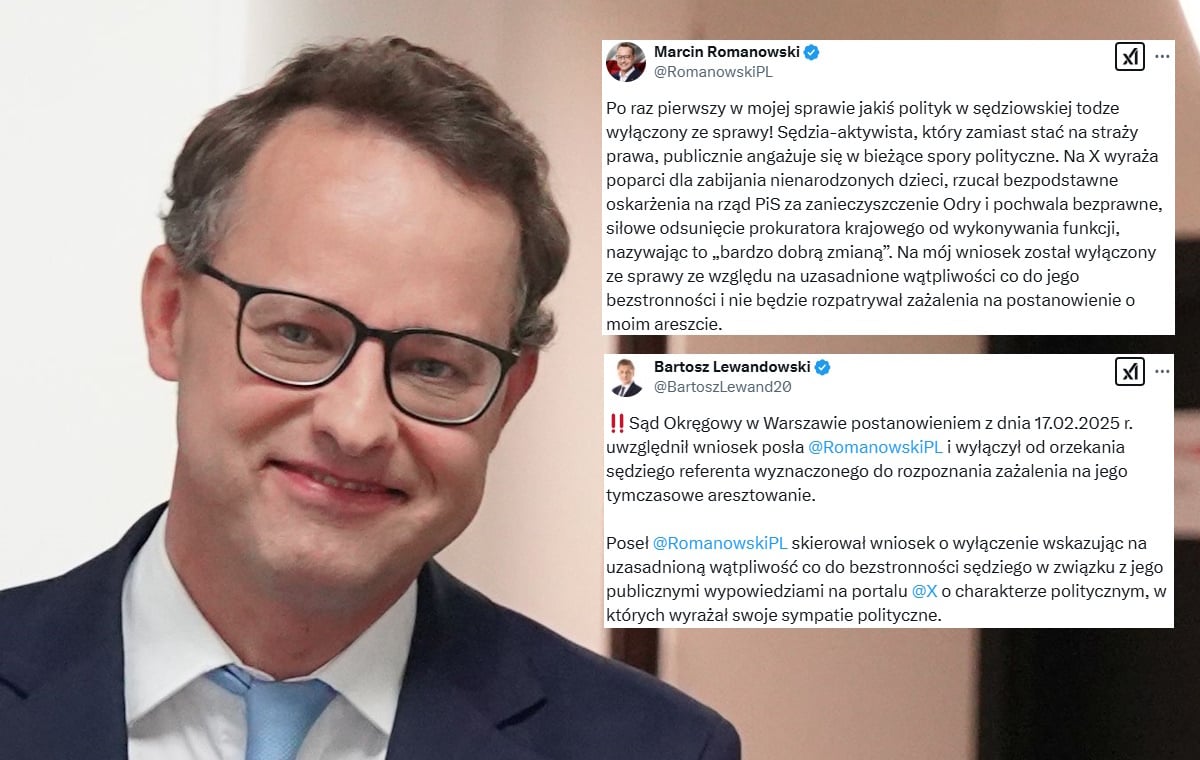 Sędzia wyłączony ze sprawy Romanowskiego. "Polityk w todze"