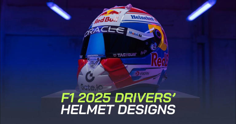 F1 driver helmets: Every driver’s design ahead of the F1 2025 season