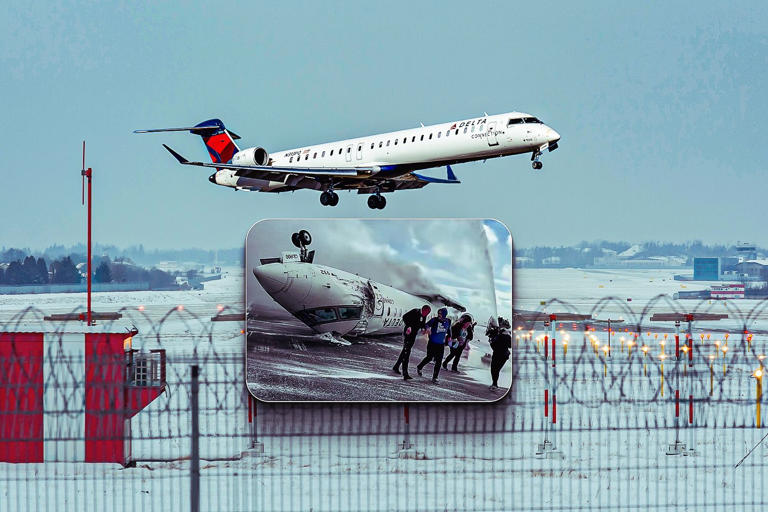 Breaking: Delta Connection CRJ900 Crash Lands & Flips Over In Toronto