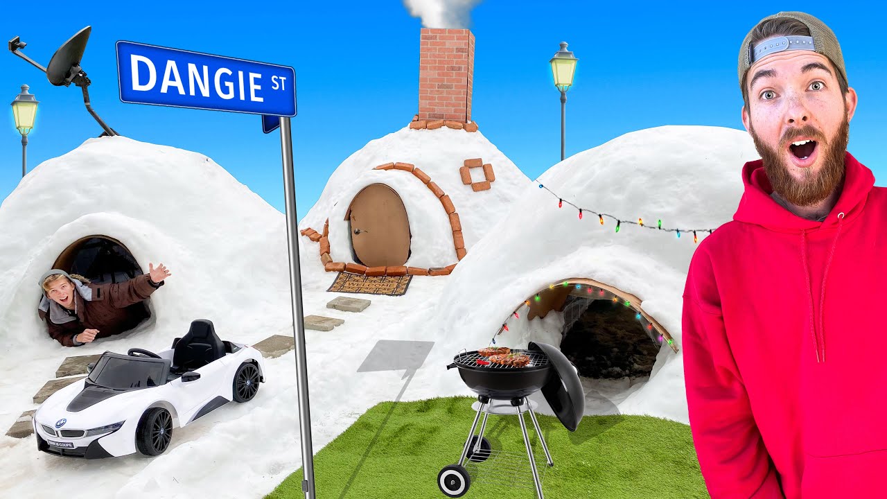 We Built an IGLOO Neighborhood! BEST IGLOO FORT WINS
