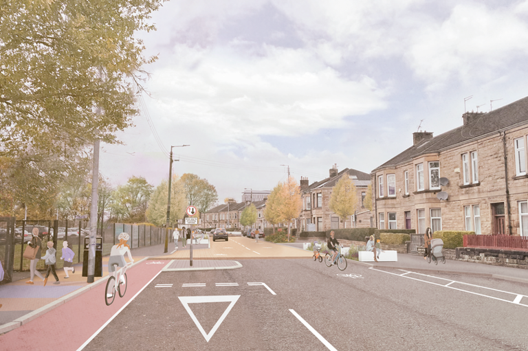 Glasgow's Govan to get 20km of cycle routes and widened footpaths to ...