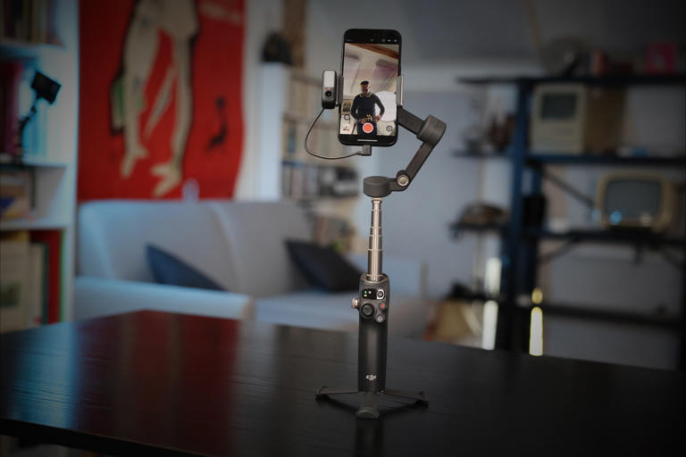 DJI's Osmo Mobile 7P gimbal can track you around on any Android or iOS camera app