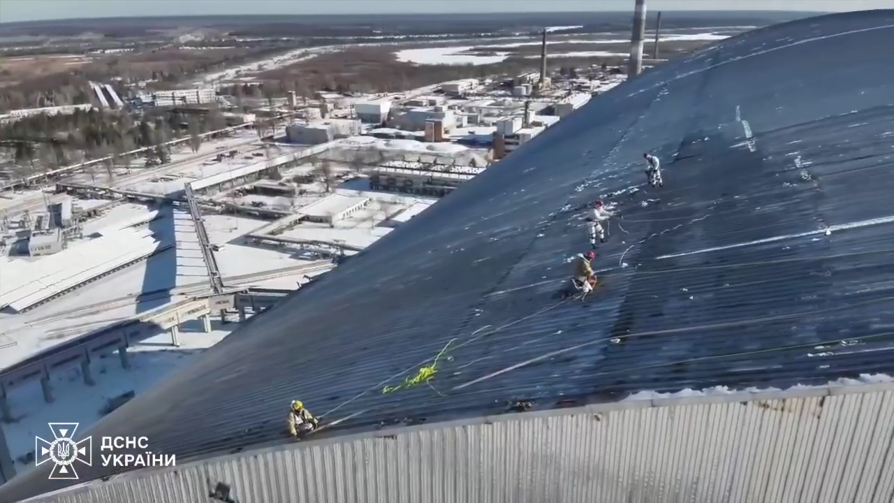 Chernobyl Nuclear Power Plant Radiation Shield Inspected After Drone Strike