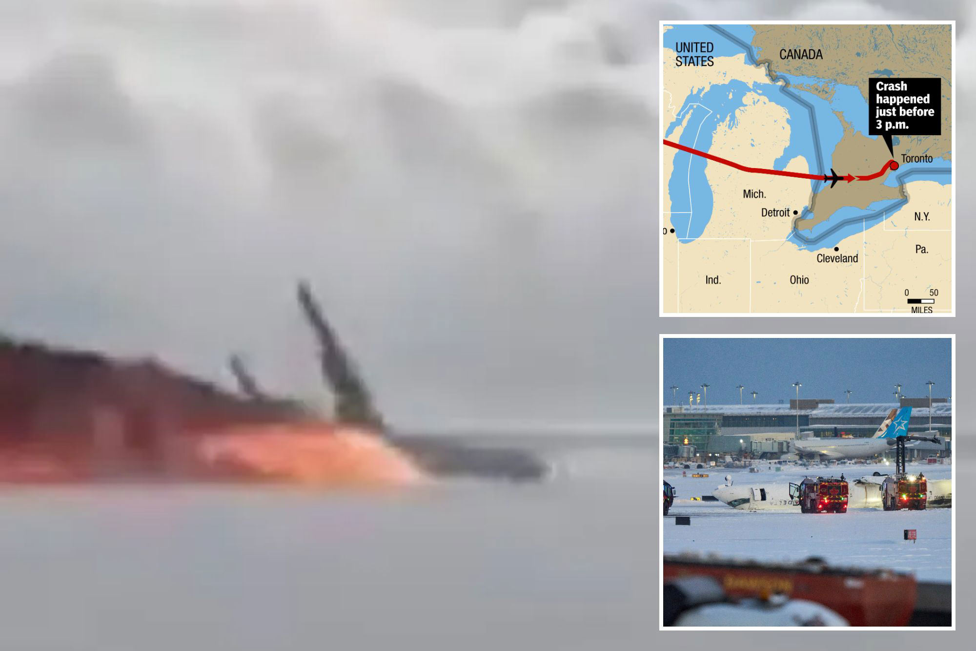 Dramatic video shows Delta plane burst into flames moments before ... Dramatic video shows Delta plane burst into flames moments before ...