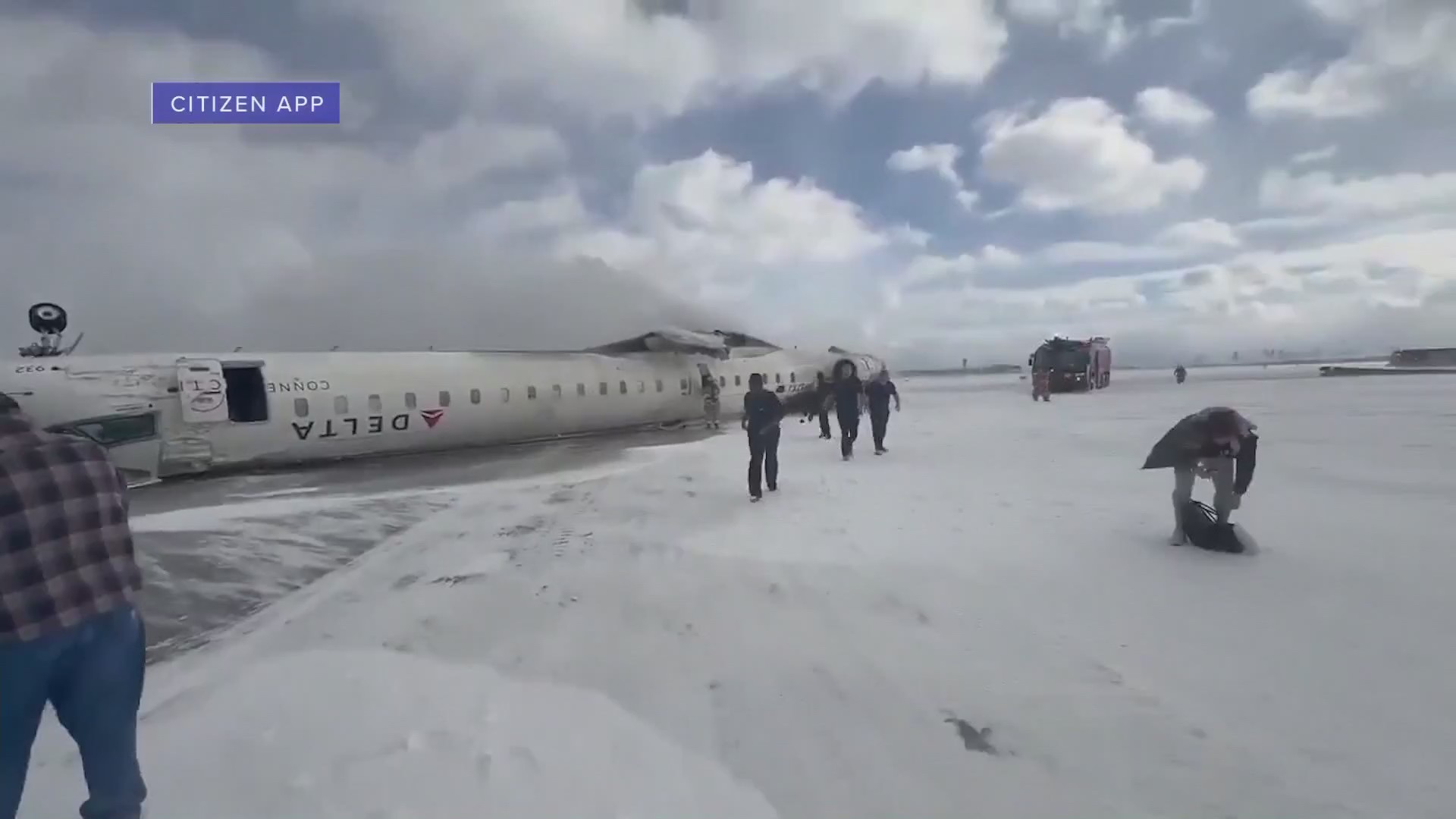 All aboard Delta flight survive after plane flips while landing in ...