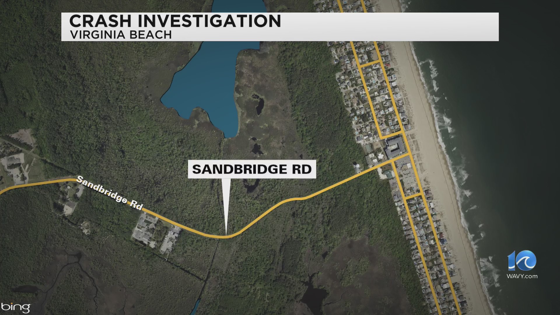 Vehicle accident on Sandbridge Road halts traffic in Virginia Beach