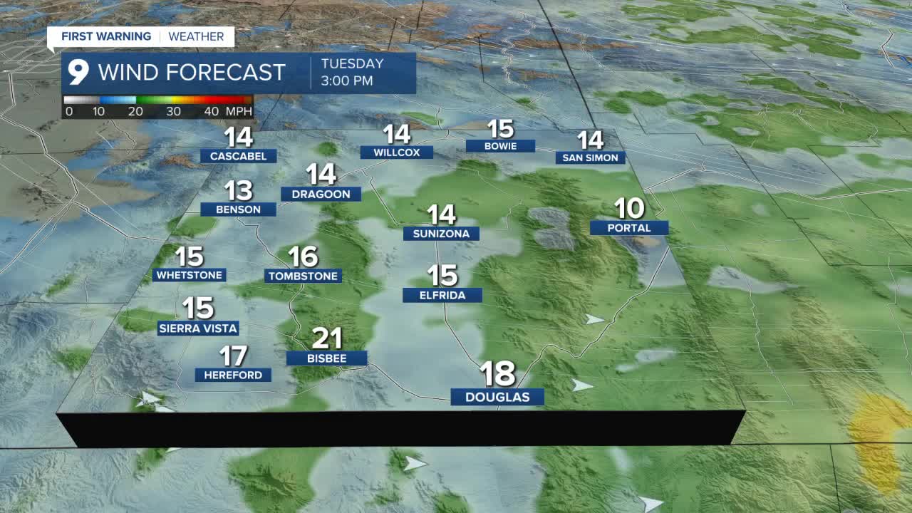 Cochise county Tuesday weather