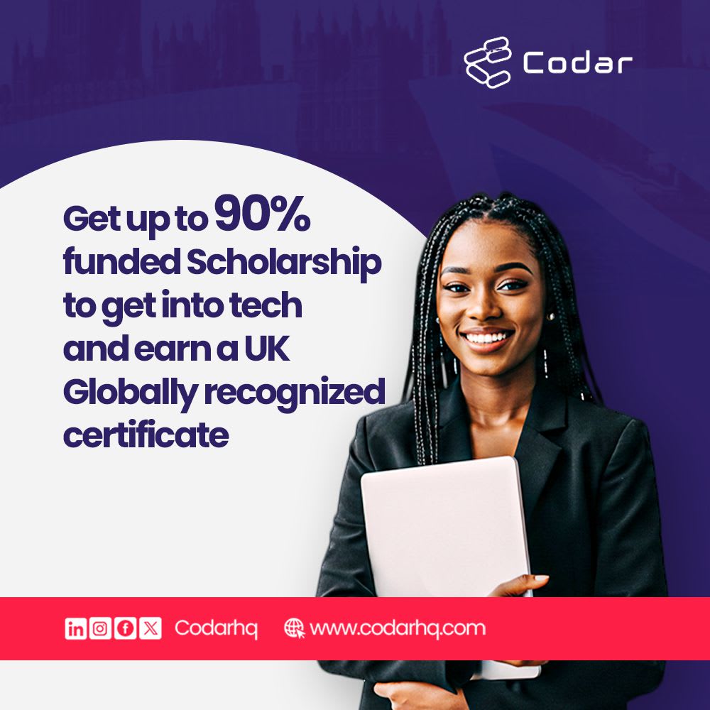 Codar Africa opens 2025 Admissions with Up to 95% Scholarships for Tech ...