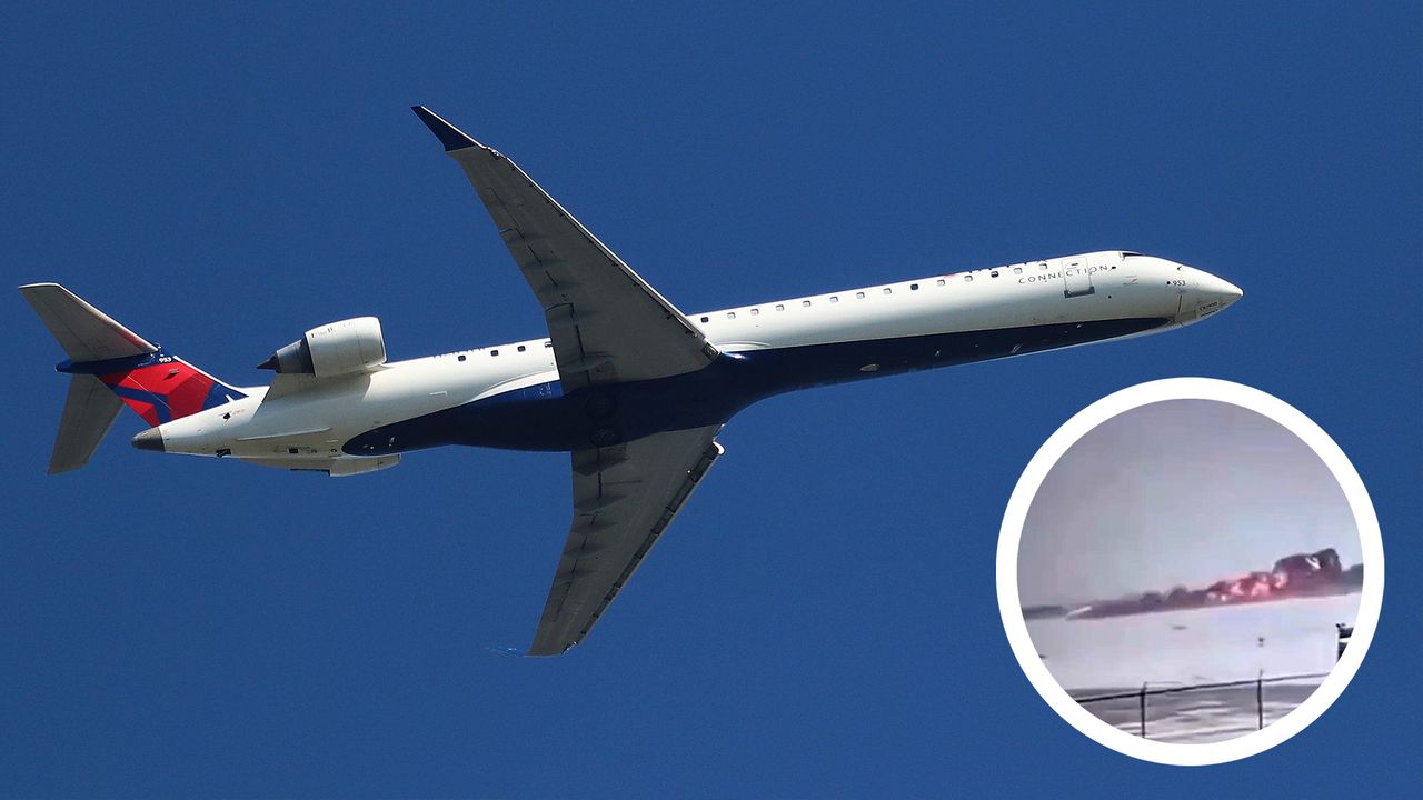 Un avión de Delta Air Lines se estrella y se incendia en el aeropuerto ...