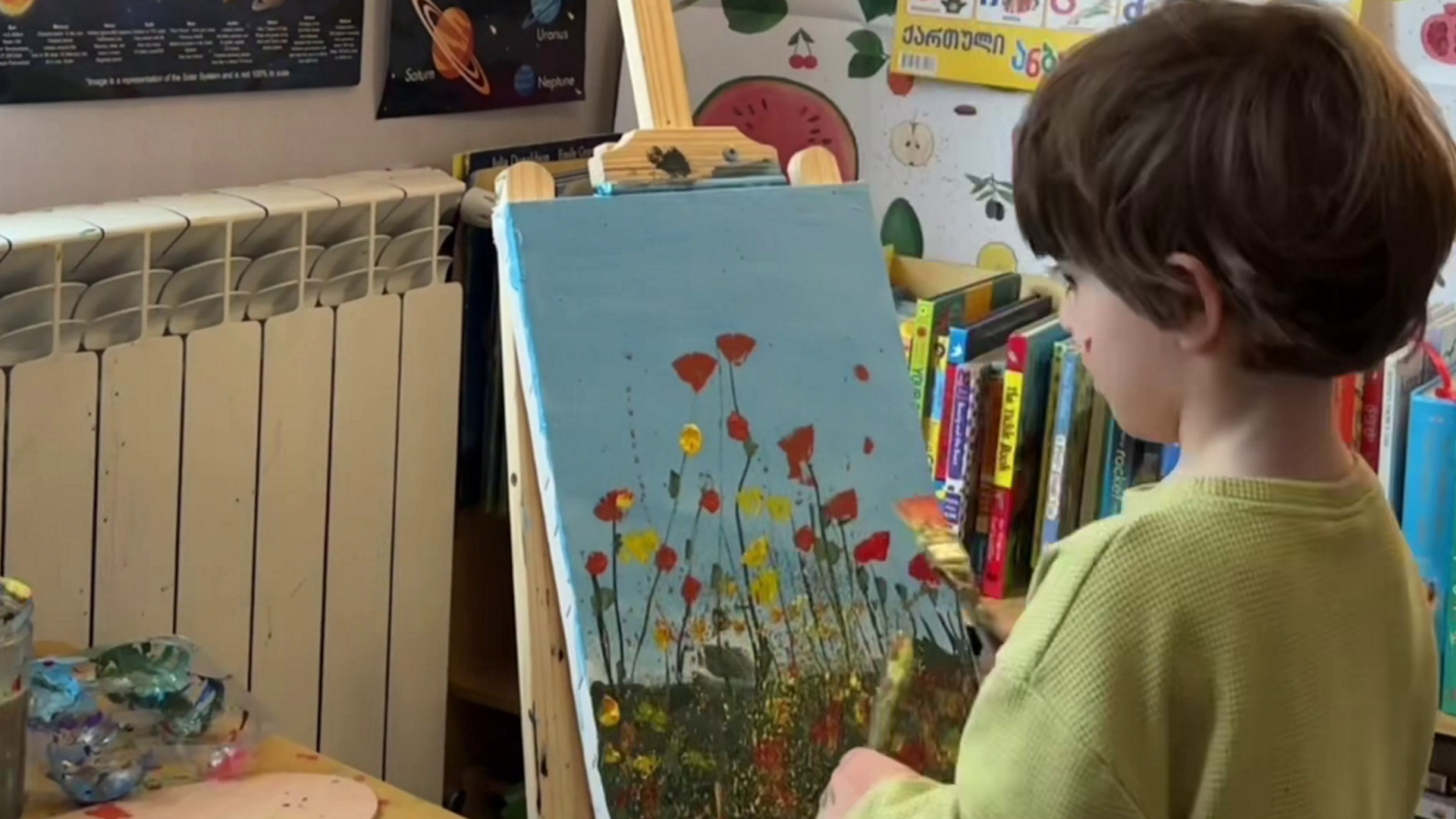 Talented toddler paints stunning artwork entirely from memory