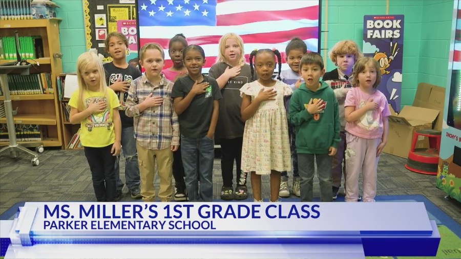 The Daily Pledge: Ms. Miller’s 1st Grade Class