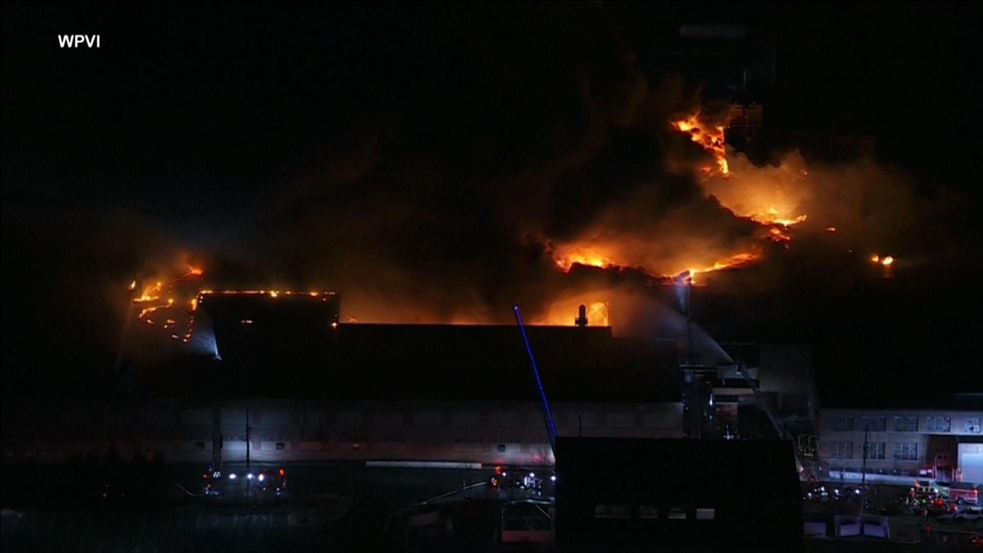 Massive fire breaks out at Pennsylvania aerospace manufacturer ... Massive fire breaks out at Pennsylvania aerospace manufacturer ...