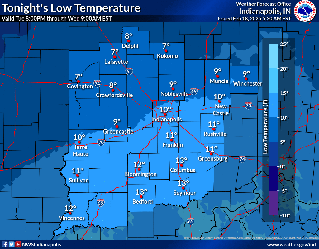 What is the weather like in Indianapolis tomorrow? How cold will it be ...