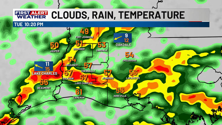 First Alert Forecast: Cloudy with stray showers Tuesday, rain and a few ...