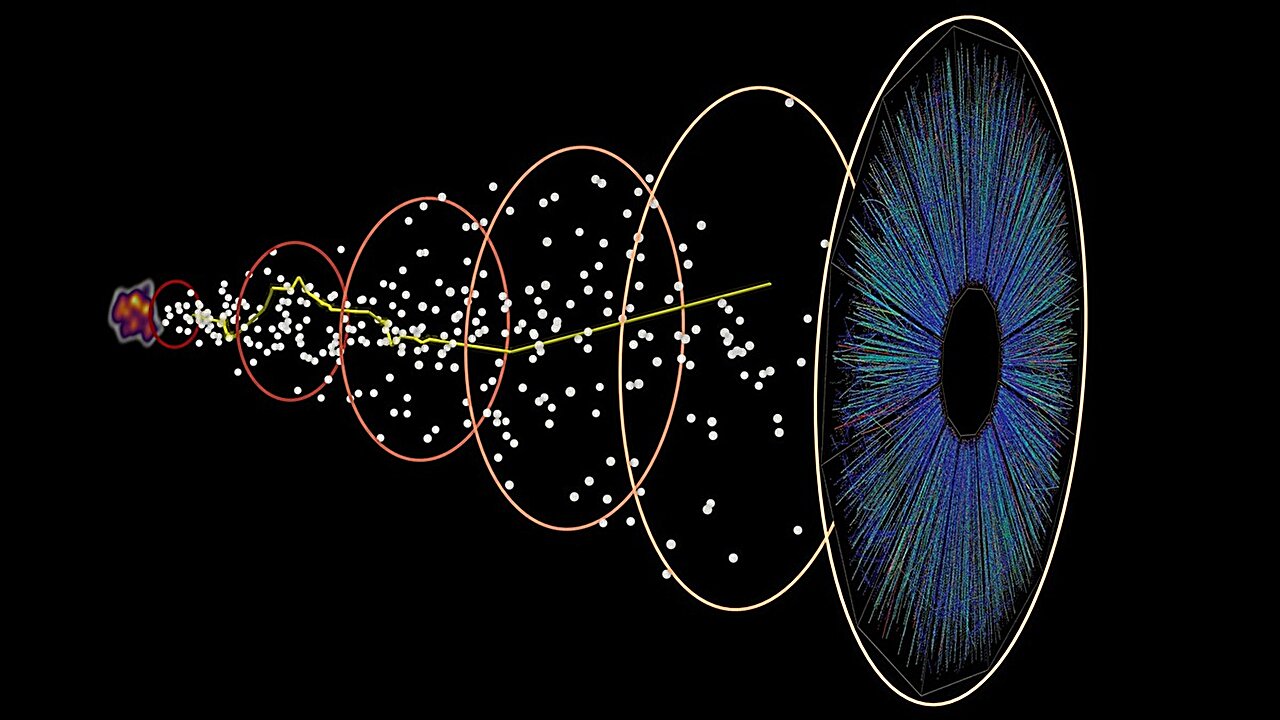 Lévy walk patterns identified in nuclear particle collisions
