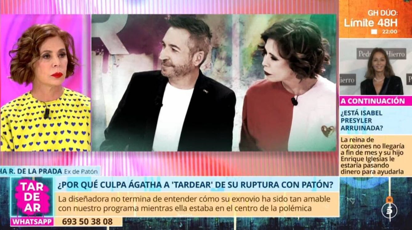 El corte de Marta López a Agatha Ruiz de la Prada, muy incómoda por su ...