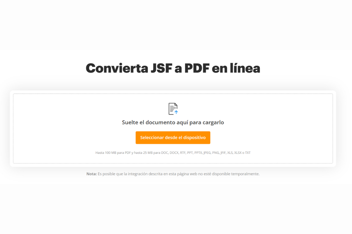 Cómo convertir un archivo JSF a PDF