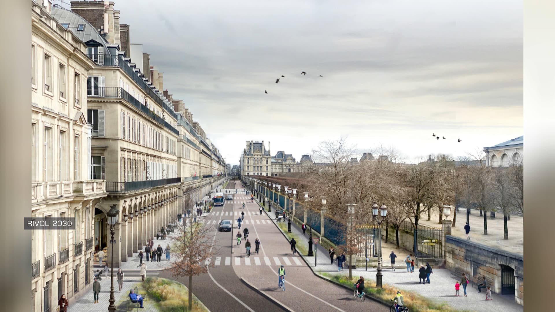 À Paris, un nouveau visage pour la rue de Rivoli à l'horizon 2030?