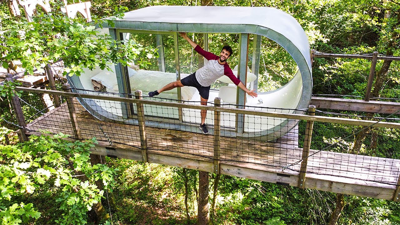 WORLD'S FIRST CAPSULE HOTEL TREEHOUSE (Never Before Seen)!
