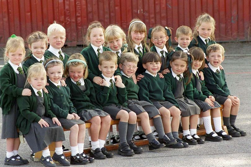 School photos from classes in Liverpool over 25 years ago