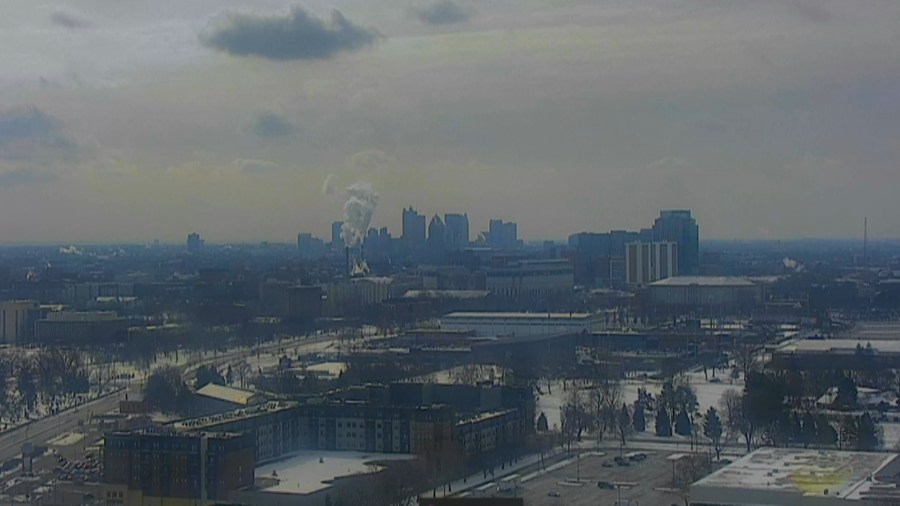 Clouds building on a frigid day