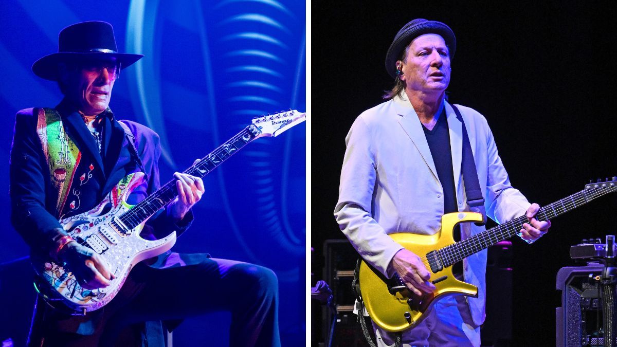 Steve Vai reveals what it’s like to work side by side with fellow Frank Zappa alum Adrian Belew ...