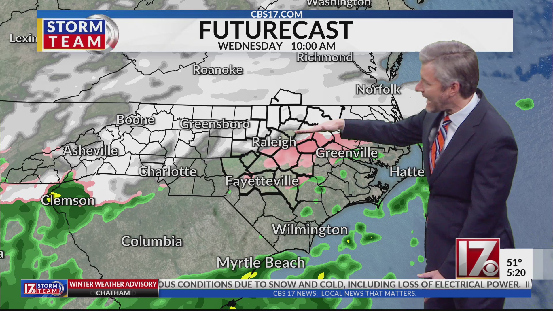 Central NC winter storm details come into focus