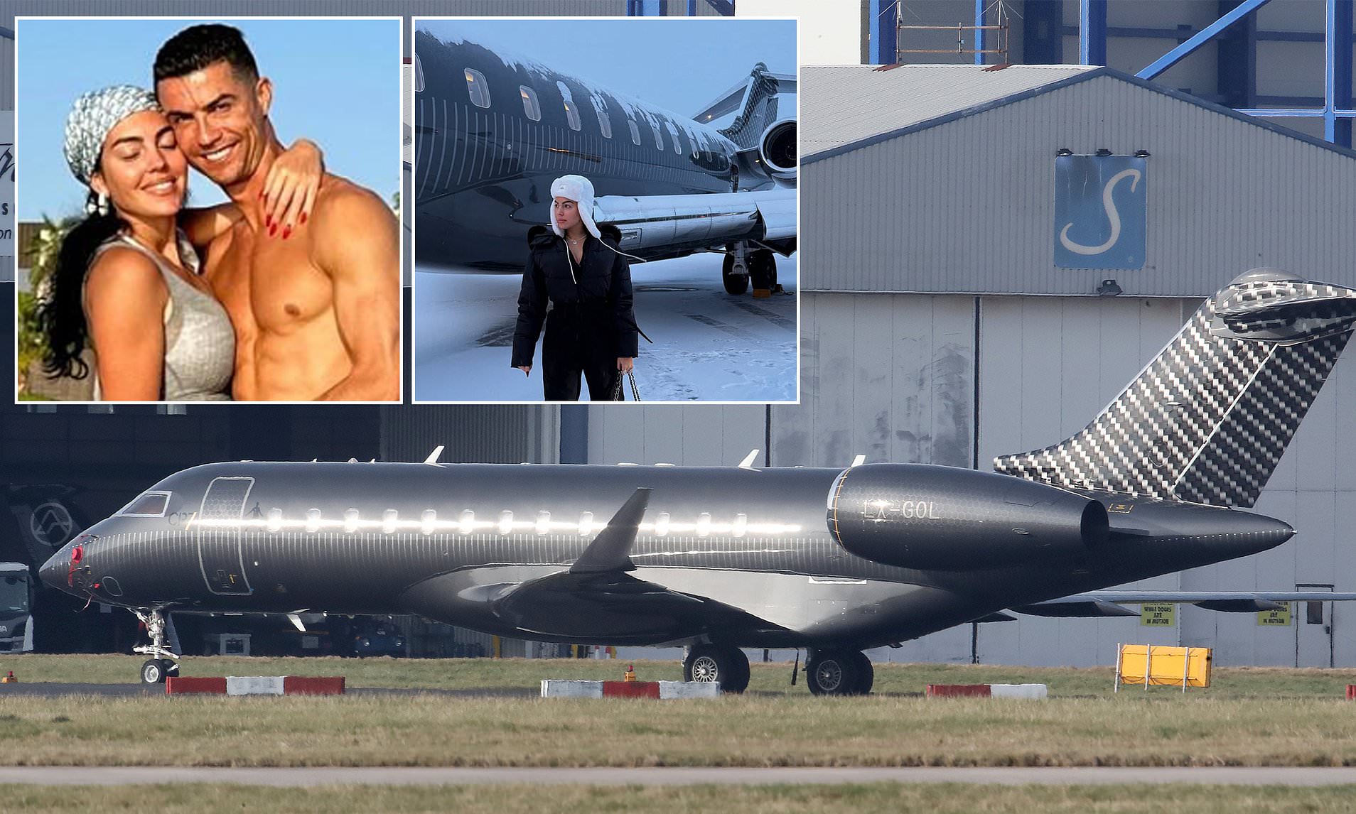Cristiano Ronaldo's £61MILLION private jet is 'grounded' at Manchester ...