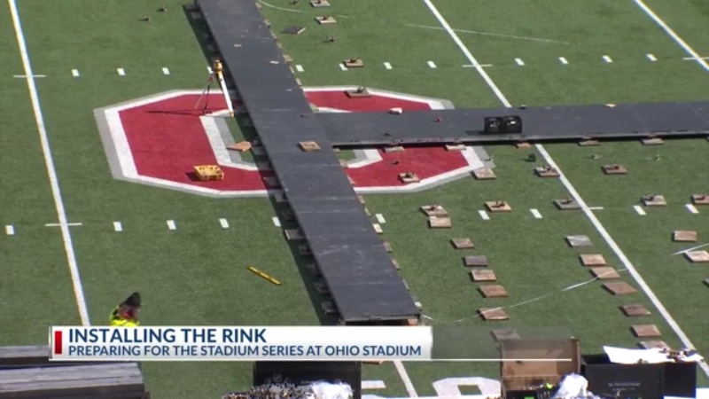 NHL begins construction of ice rink at Ohio Stadium