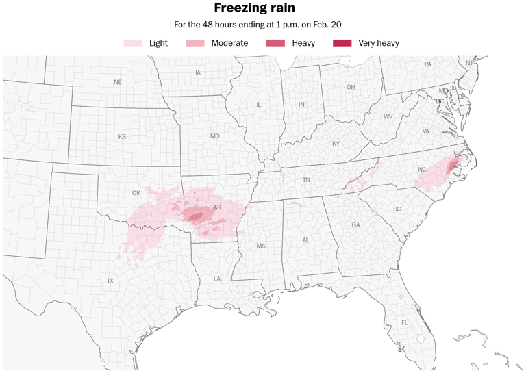 Heavy snow and ice will hit from the Plains to the Mid-Atlantic