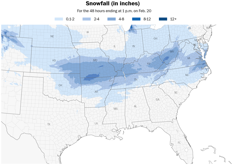 Heavy snow and ice will hit from the Plains to the Mid-Atlantic