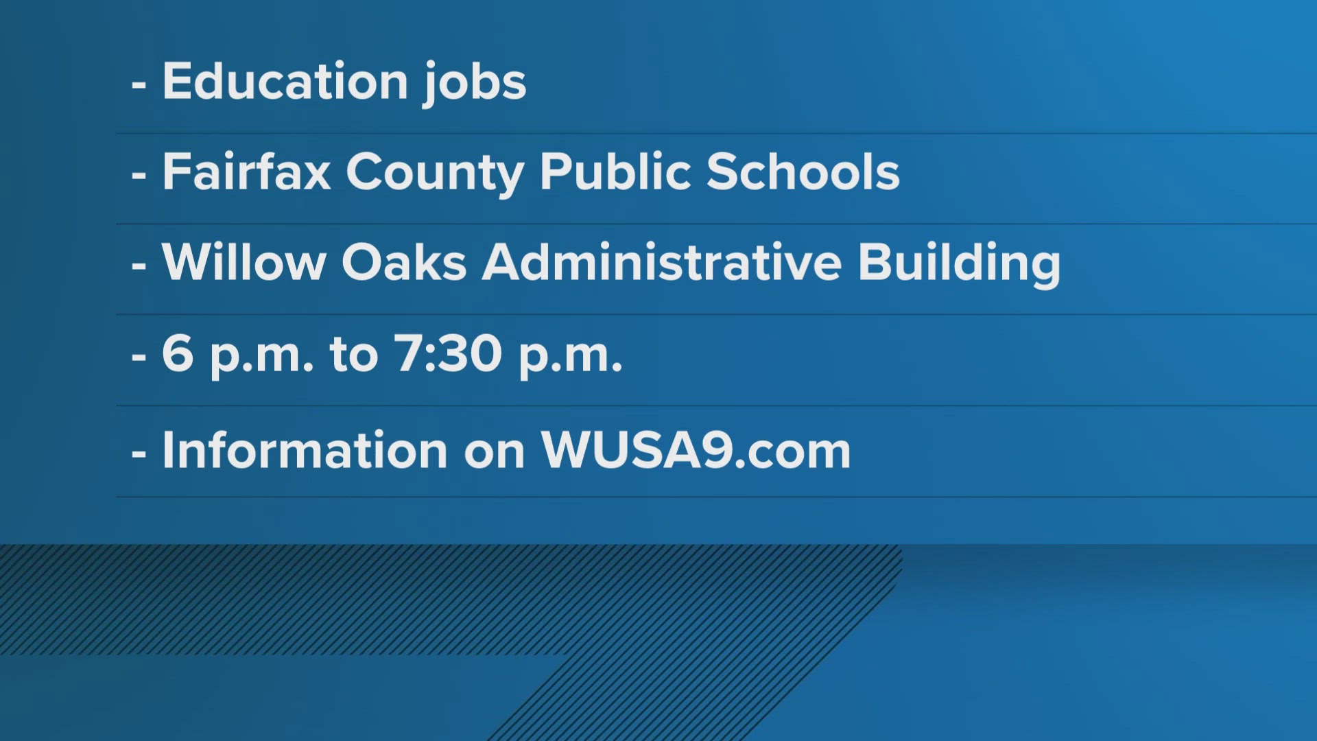 Fairfax County Public Schools recruiting government employees in job fair