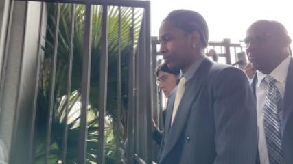 A$AP Rocky arrives for verdict in felony trial