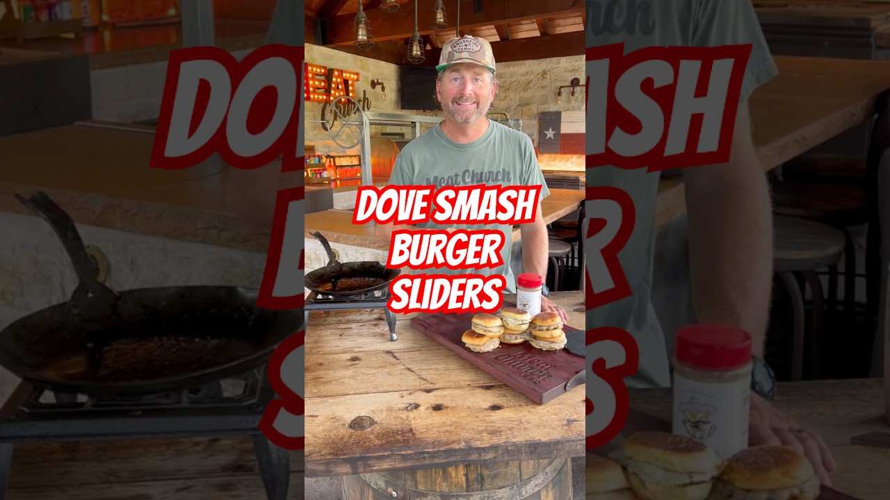Make dove smash burger sliders with bacon for party menus