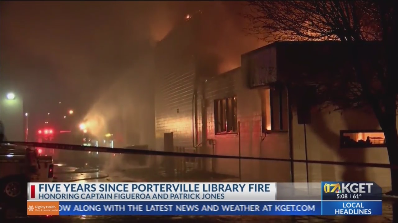 Five years since Porterville library fire, community honors firefighters