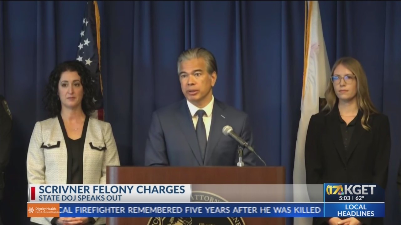Scrivner Felony Charges: State DOJ speaks out