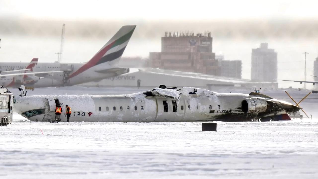 What to know after a Delta jet flips upside down while landing in Toronto