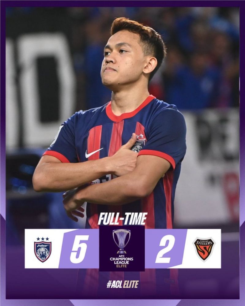 폭죽 테러당한 포항, 조호르에 2-5 대패…ACLE 16강 좌절