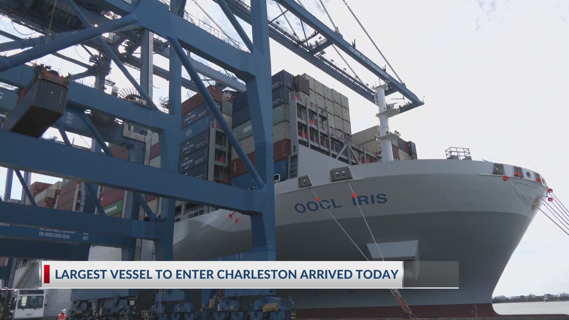 Largest vessel to enter Charleston Harbor arrives at Wando Welch Terminal