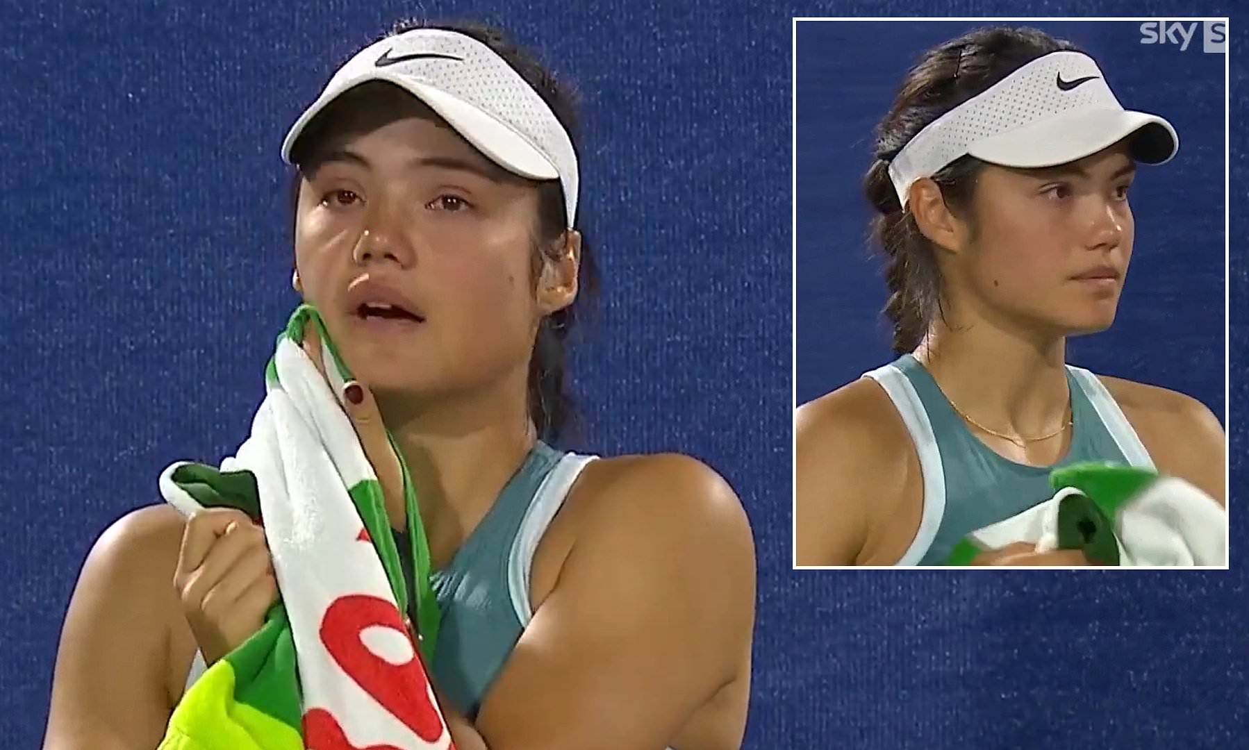 Emma Raducanu is reduced to TEARS on court in mysterious circumstances ...