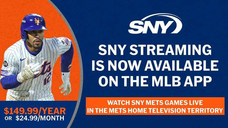 Mets games will be broadcast locally through the MLB app