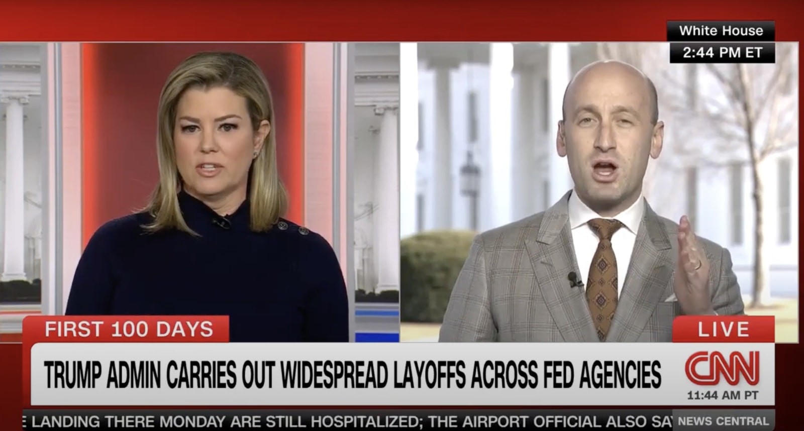 'Stephen, let's calm down': Yelling Trump aide berates host as he loses ...
