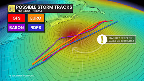 Storm track means Newfoundland will get a snowy blast or will get off easy