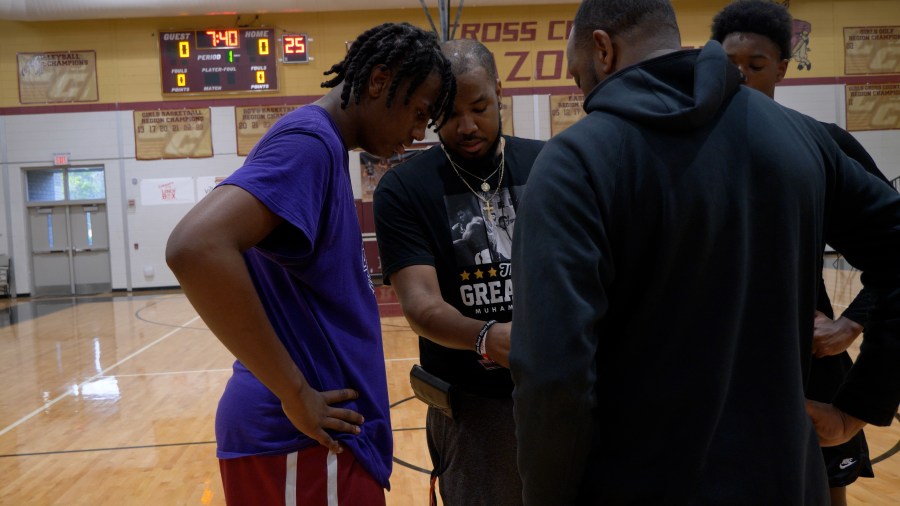 Cross Creek Razorbacks practicing ahead of their state tournament game ...