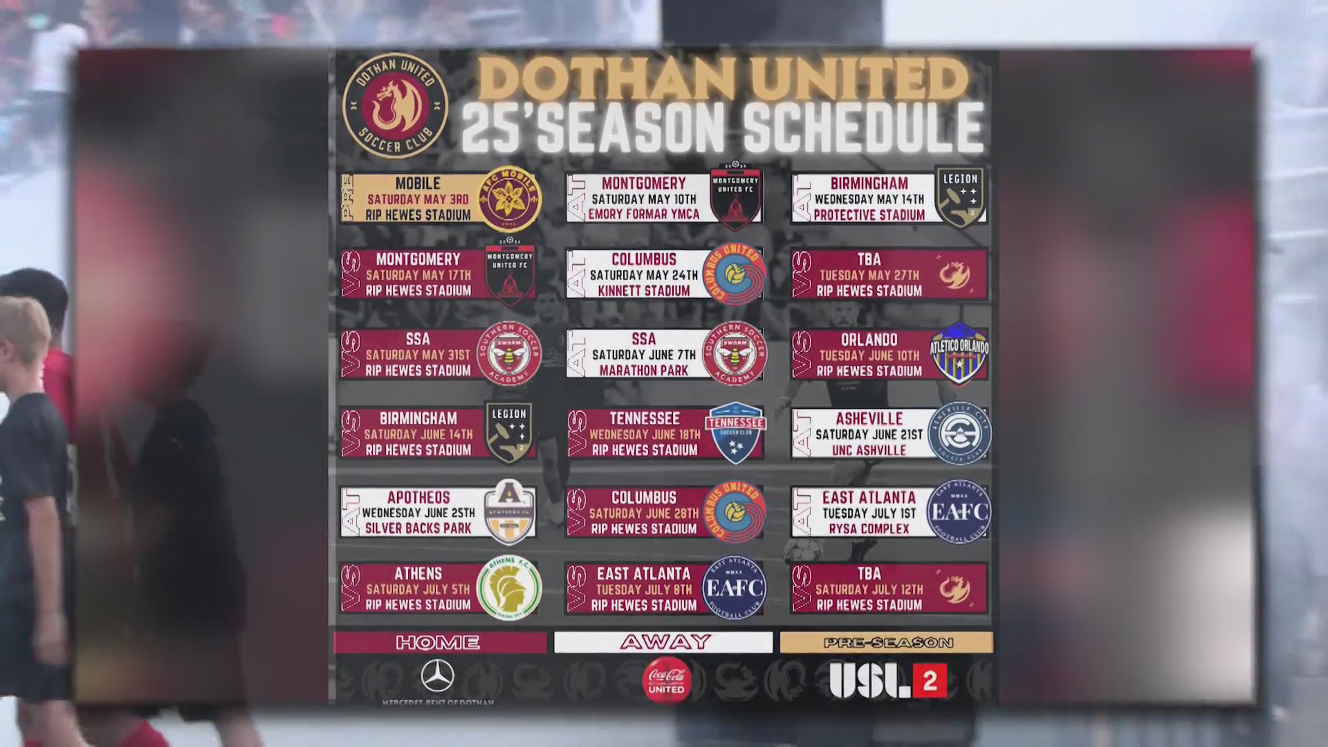 Dothan Dragons announce 2025 season schedule