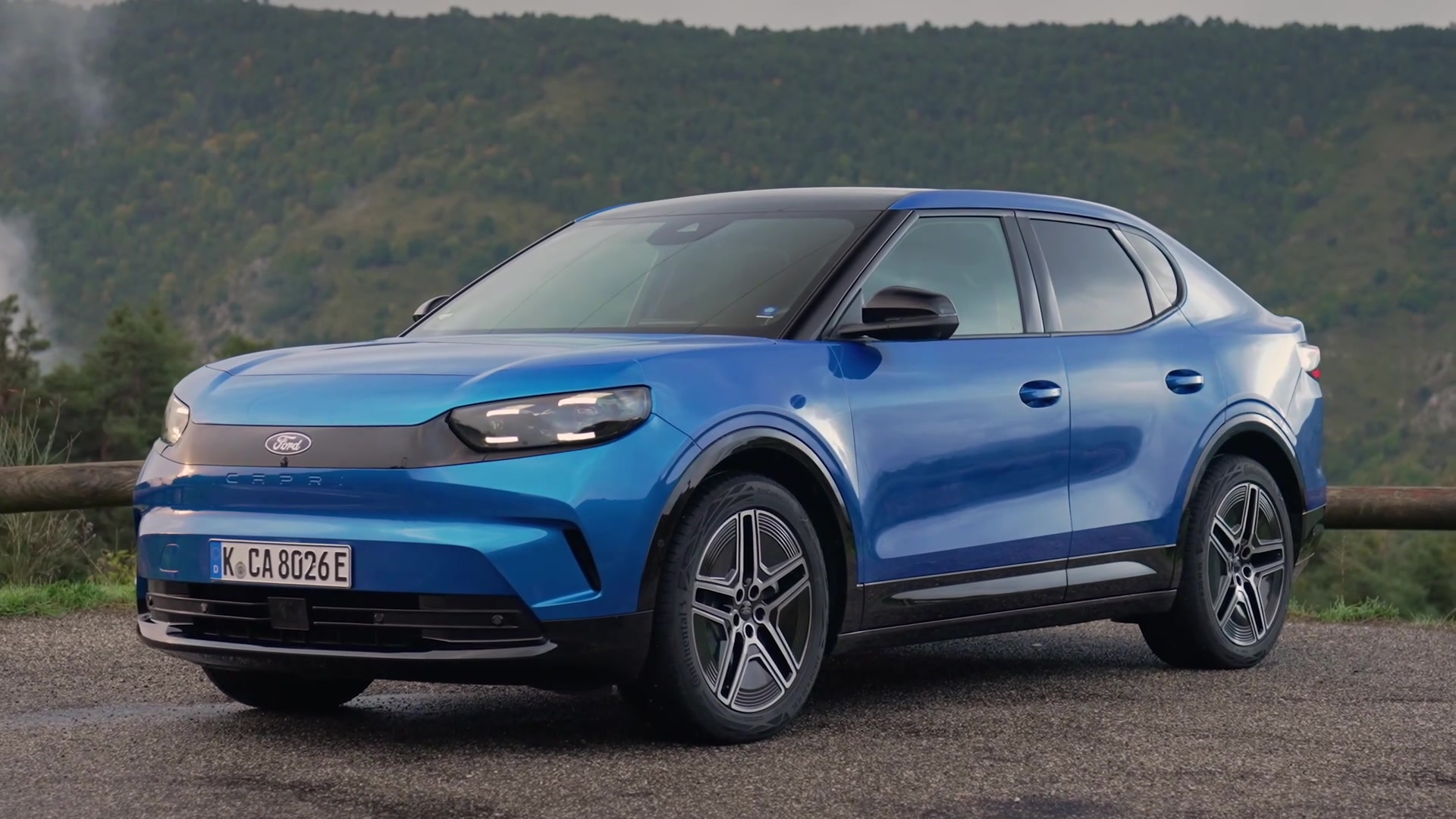 The new Ford all-electric Capri Interior Design in Blue my mind