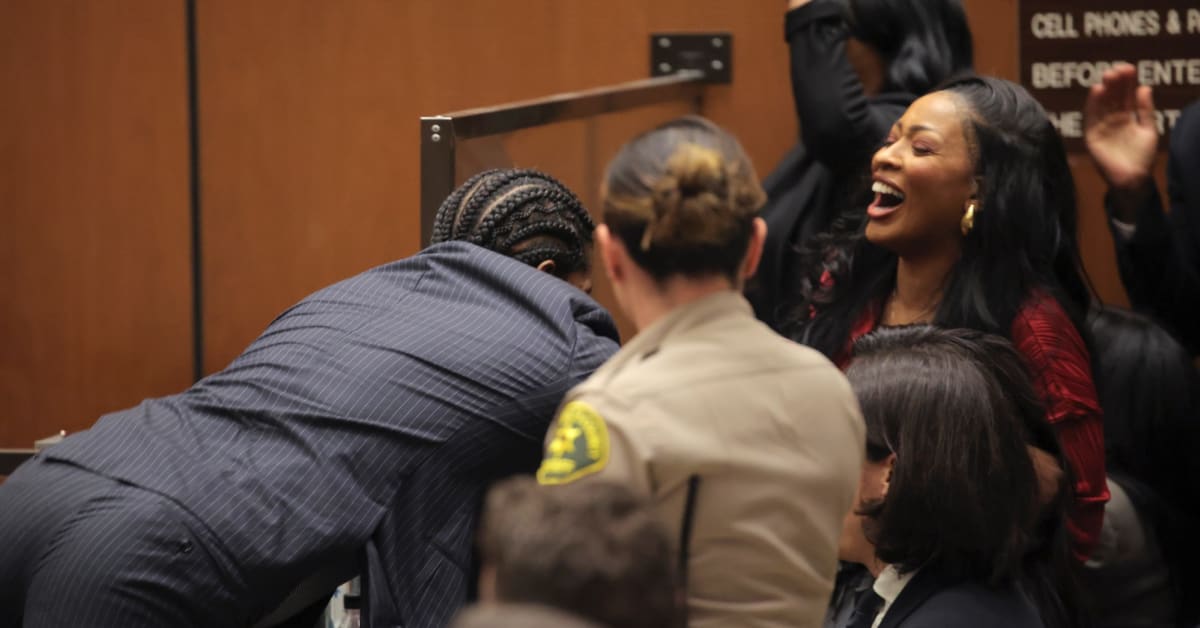 ASAP Rocky Jumping to Hug Rihanna After Verdict Sparks Comparison to ...