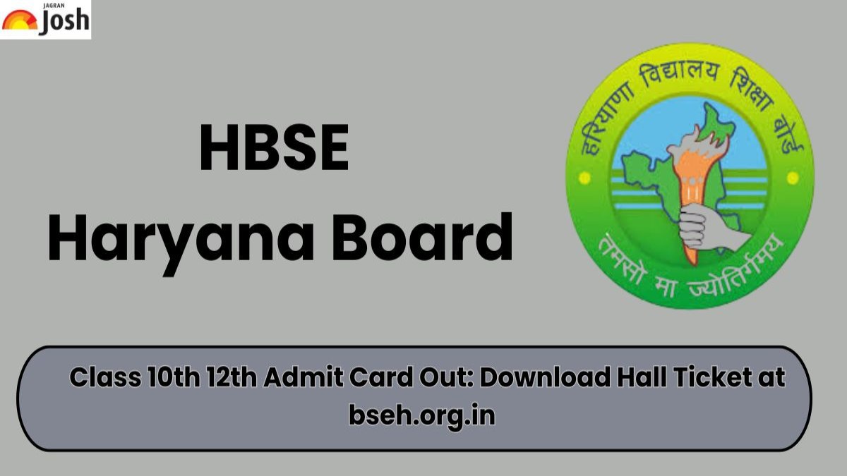 HBSE Haryana Board Class 10th 12th Admit Card Out: Download Hall Ticket ...